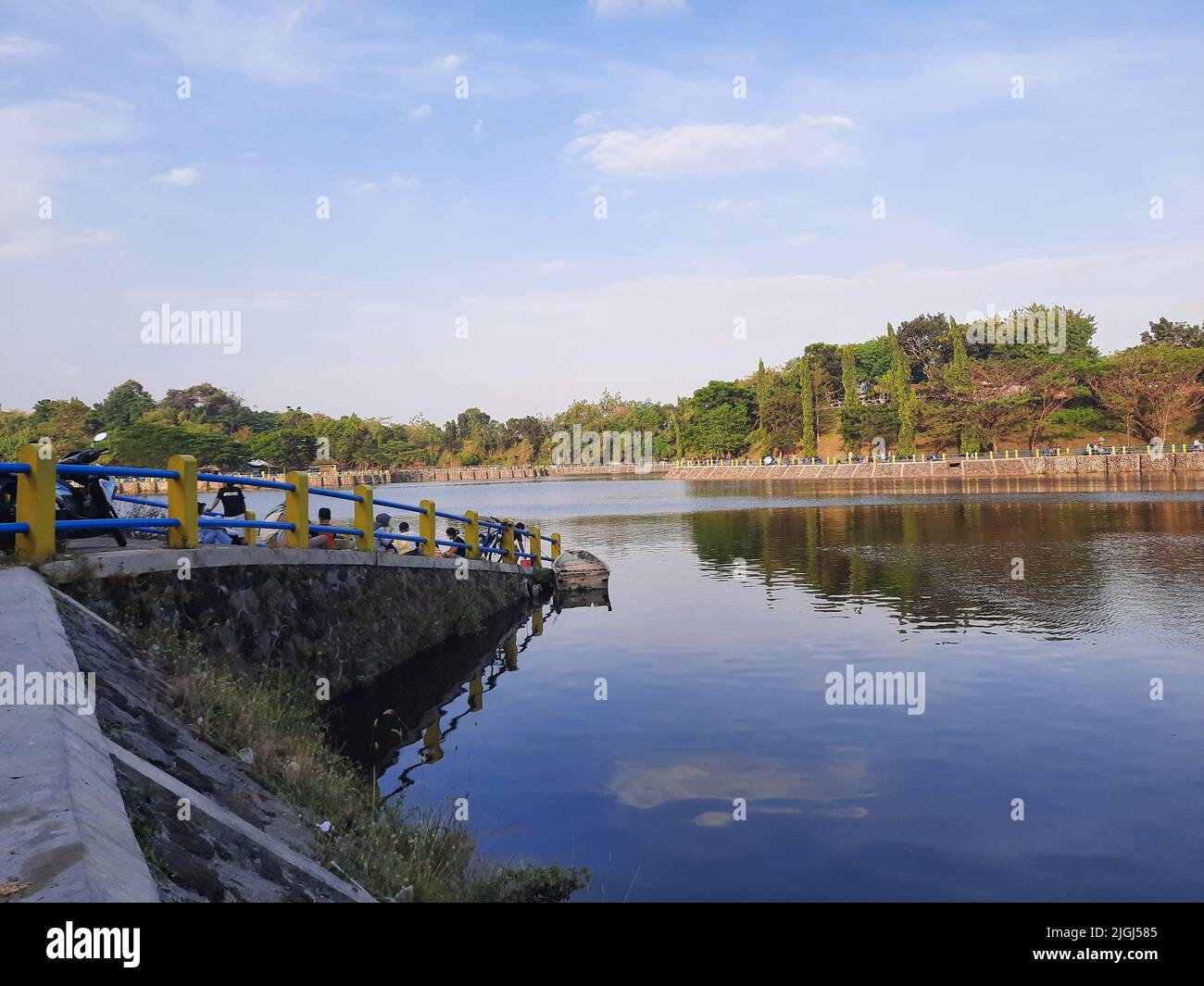 Water reservoir Tambakboyo Dam in Sleman, Yogyakarta, Indonesia Stock ...