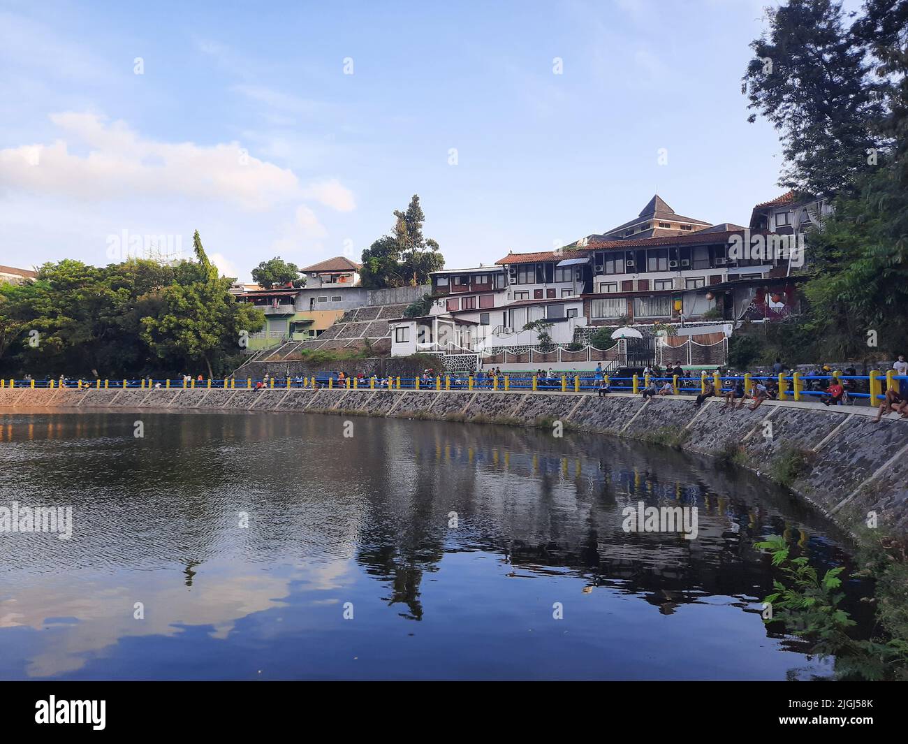 Water reservoir Tambakboyo Dam in Sleman, Yogyakarta, Indonesia Stock ...