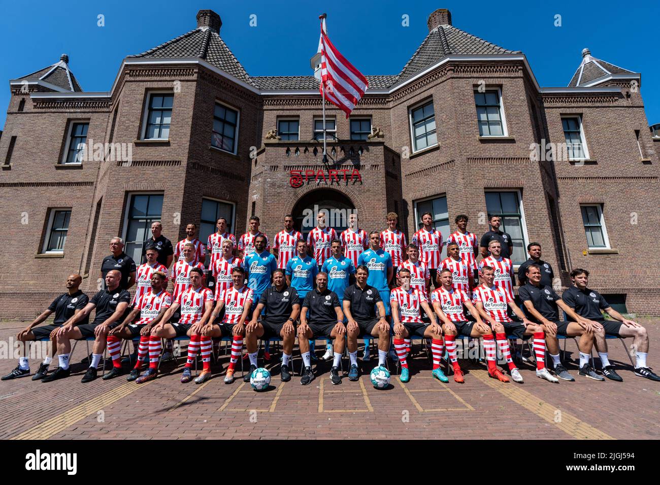ROTTERDAM, NETHERLANDS - JULY 8: The Sparta Rotterdam squad, back row ...