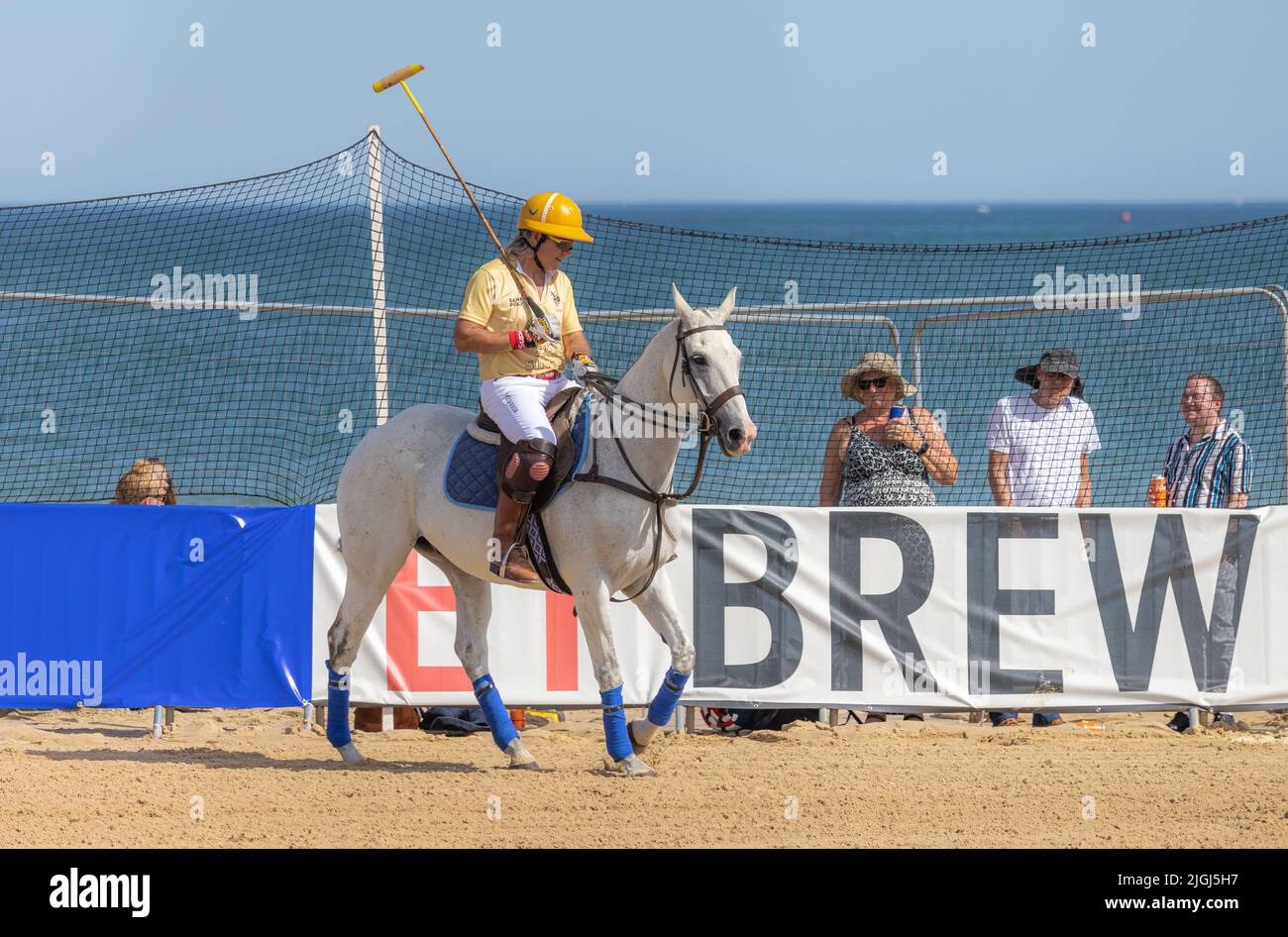 British Sand Polo on Sandbanks Beach Poole Dorset. 8th July 2022 Stock ...