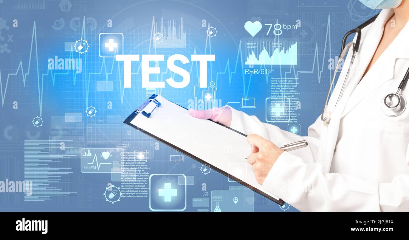 young doctor writing down notes Stock Photo - Alamy