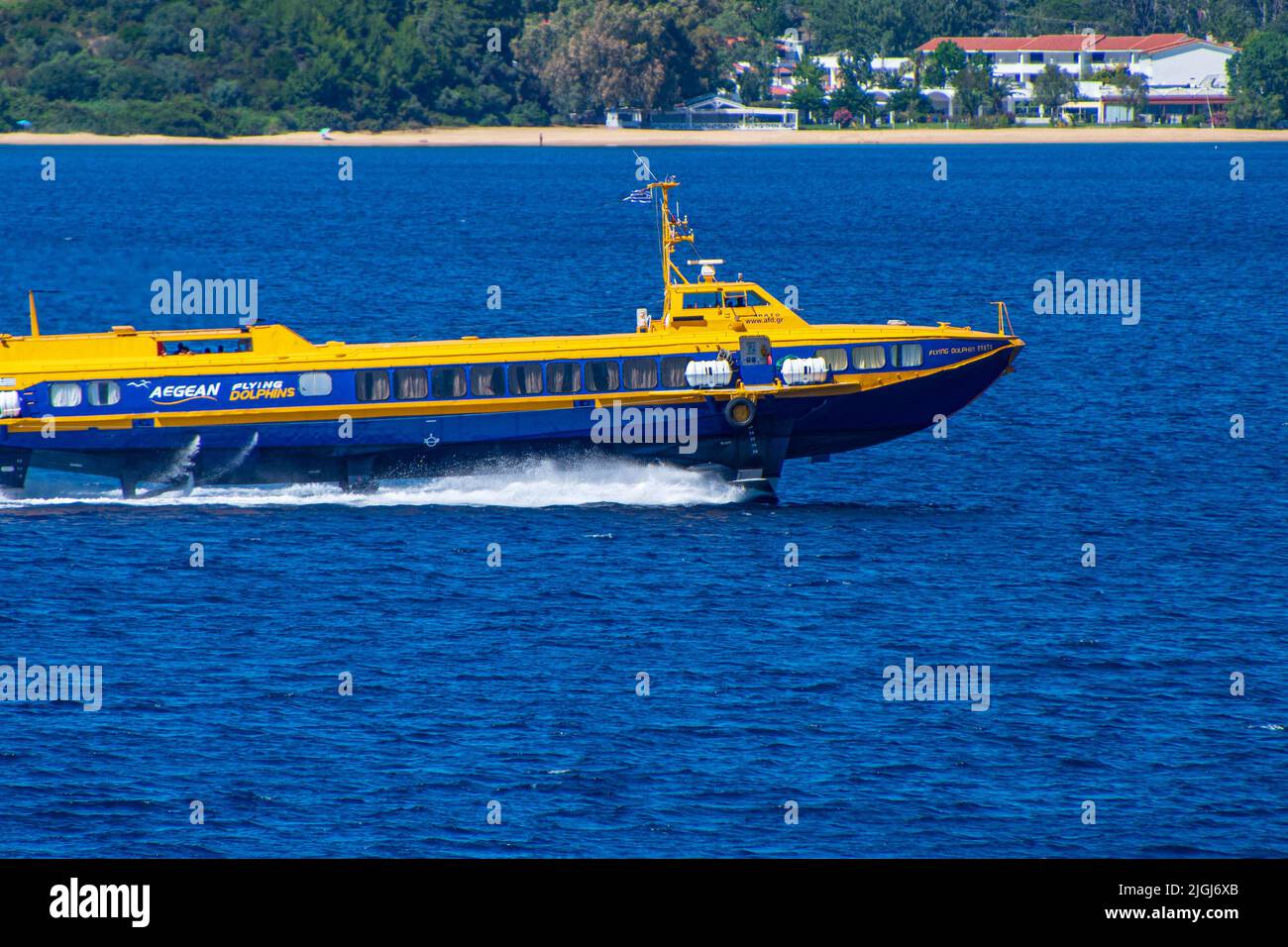 Flying dolphin hydrofoil ferry greece hi-res stock photography and images - Alamy
