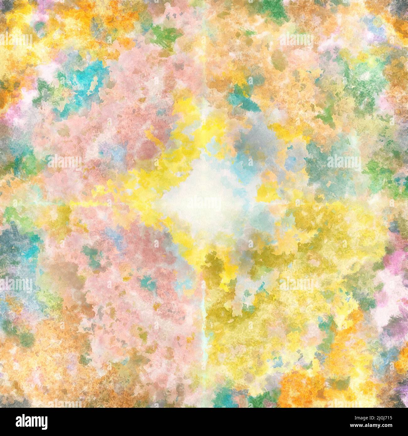 Digital painterly watercolor texture card in fractal style useful for ...