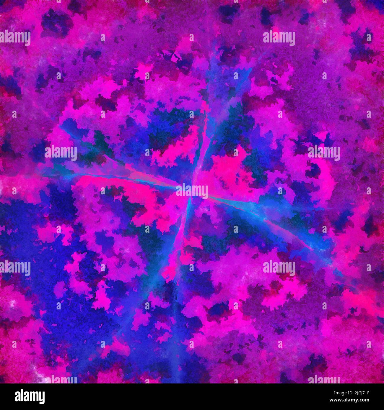 Digital painterly watercolor texture card in fractal style useful for ...