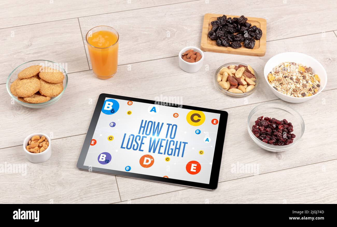 Healthy Tablet Pc compostion concept Stock Photo - Alamy