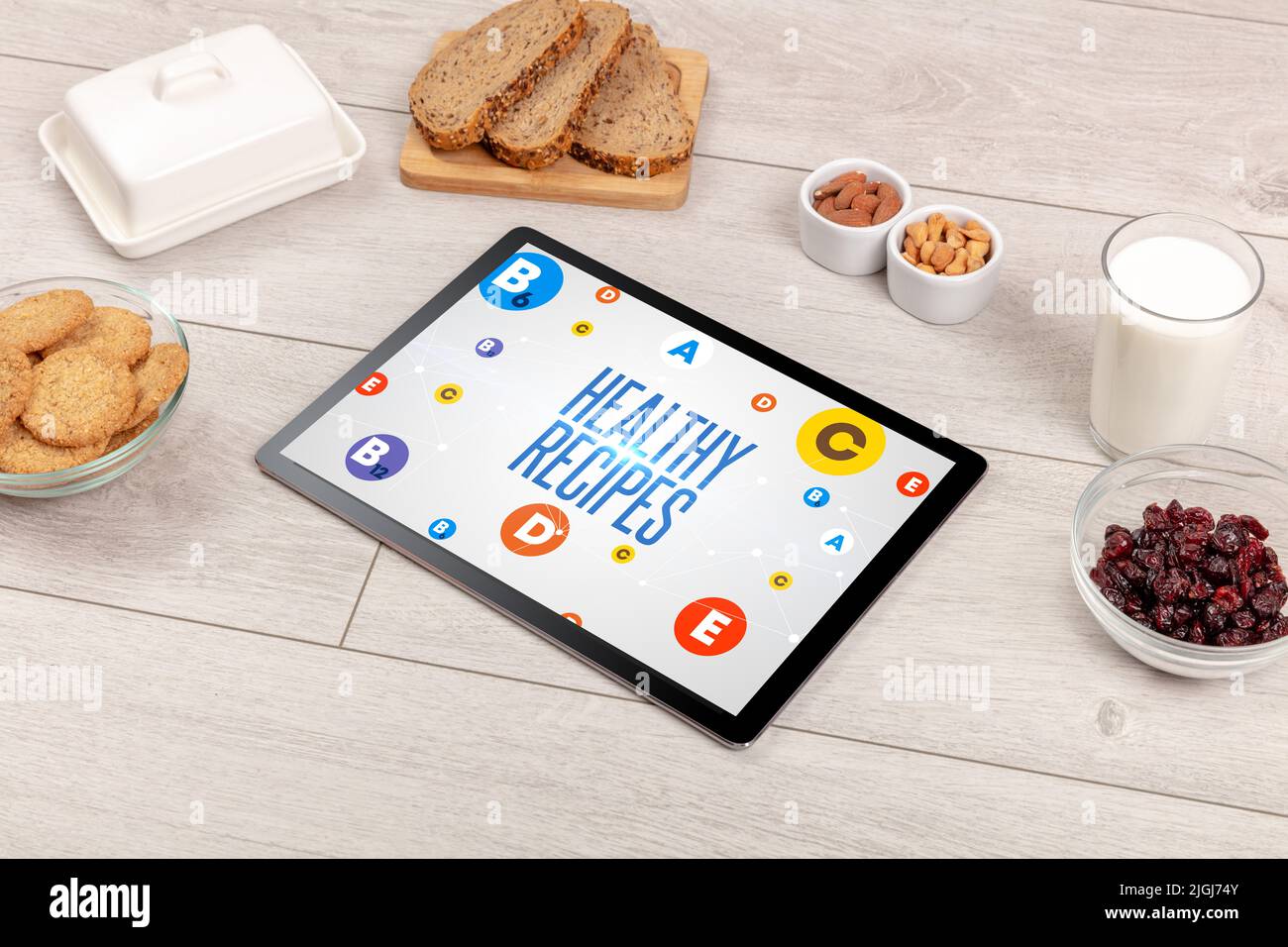 Healthy Tablet Pc compostion concept Stock Photo - Alamy