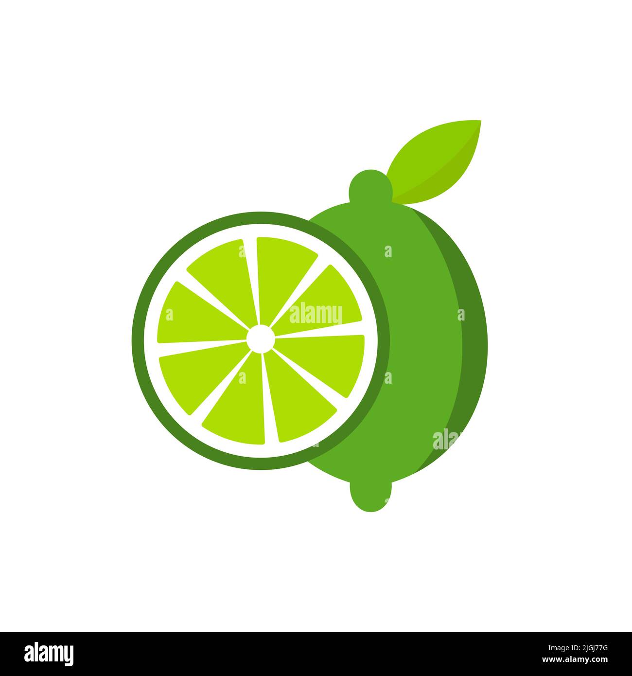 Lime lemon fruit vector color icon. EPS 10. Citrus sour vitamin ...