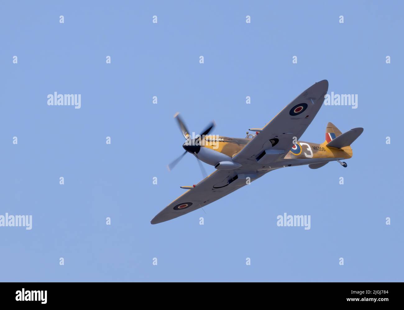 A Spitfire MKVB BM597 from the Battle of Britain Memorial Flight, at ...