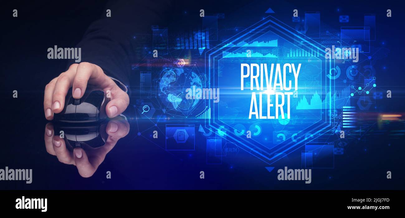 hand holding wireless peripheral, cyber security concept Stock Photo ...