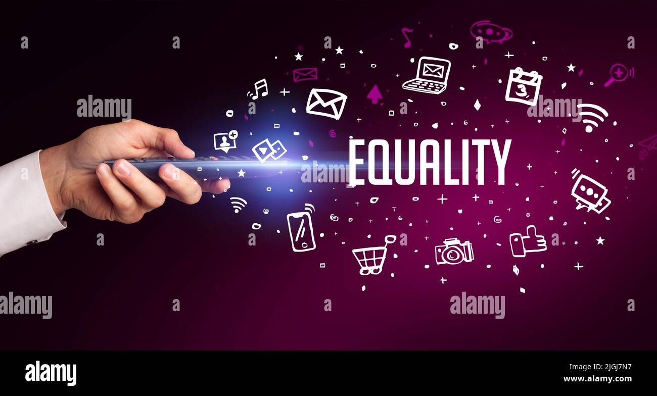 hand holding wireless peripheral concept Stock Photo - Alamy