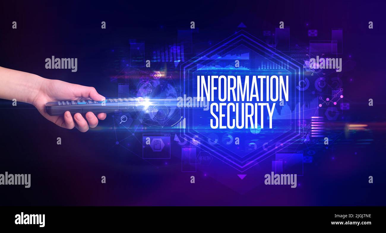 hand holding wireless peripheral, cyber security concept Stock Photo ...