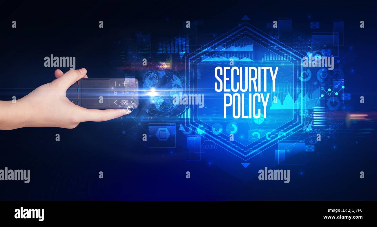 hand holding wireless peripheral, cyber security concept Stock Photo ...