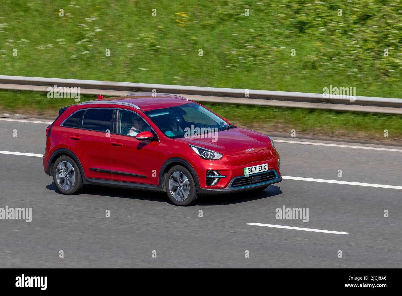 2021 red KIA NIRO 2 EV 4 PLUS Electricity 1 speed automatic; travelling ...