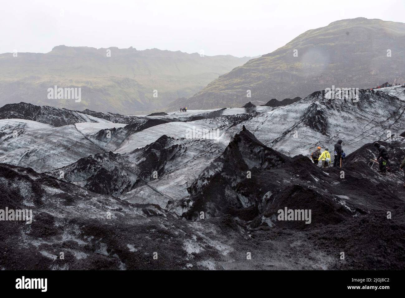 A general view of Solheimajokull Glacier at Vik, Iceland. Image shot on ...