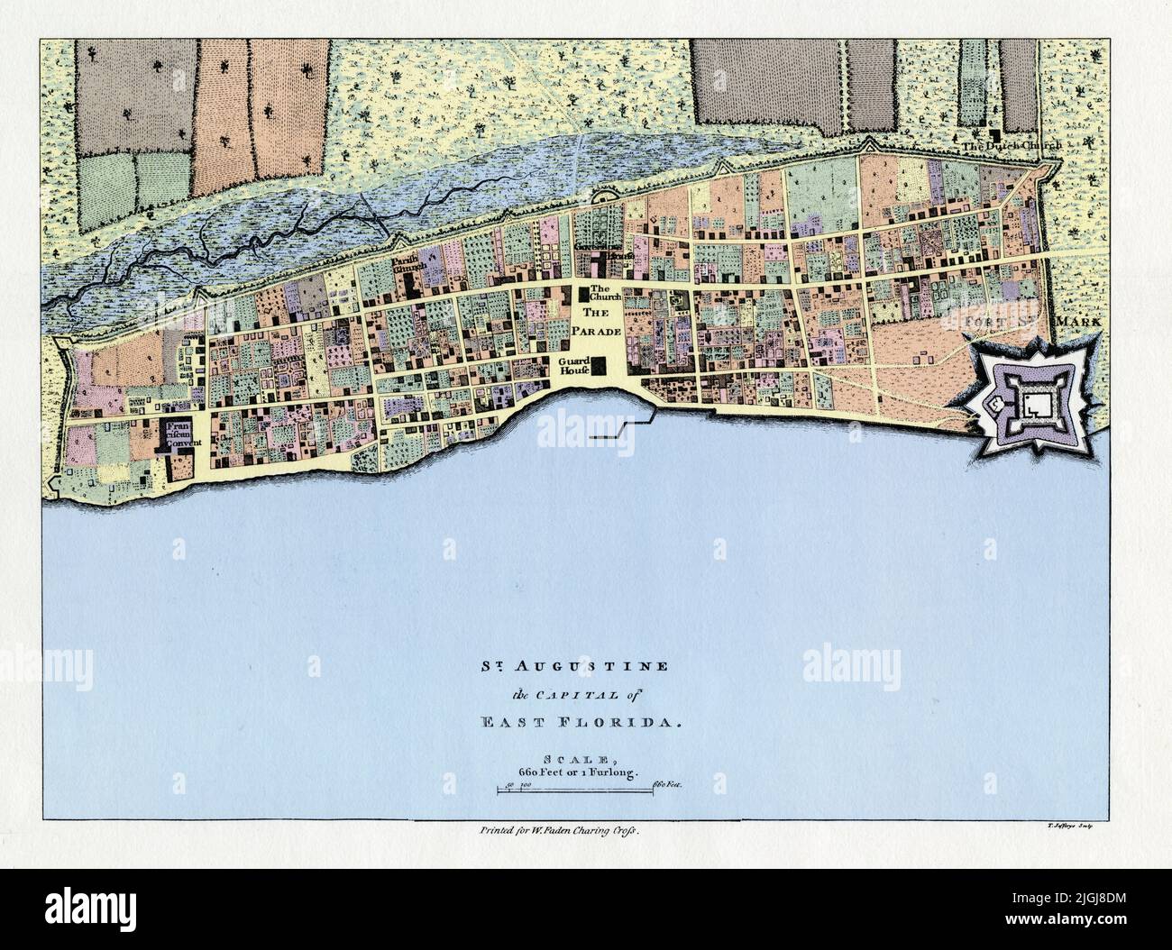 Map of st augustine hi-res stock photography and images - Alamy