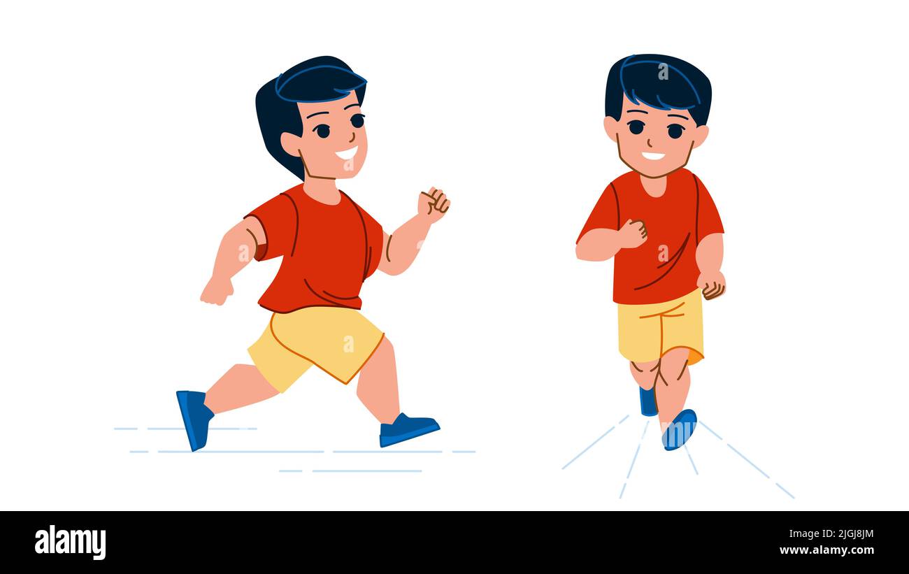 run boy vector Stock Vector Image & Art - Alamy