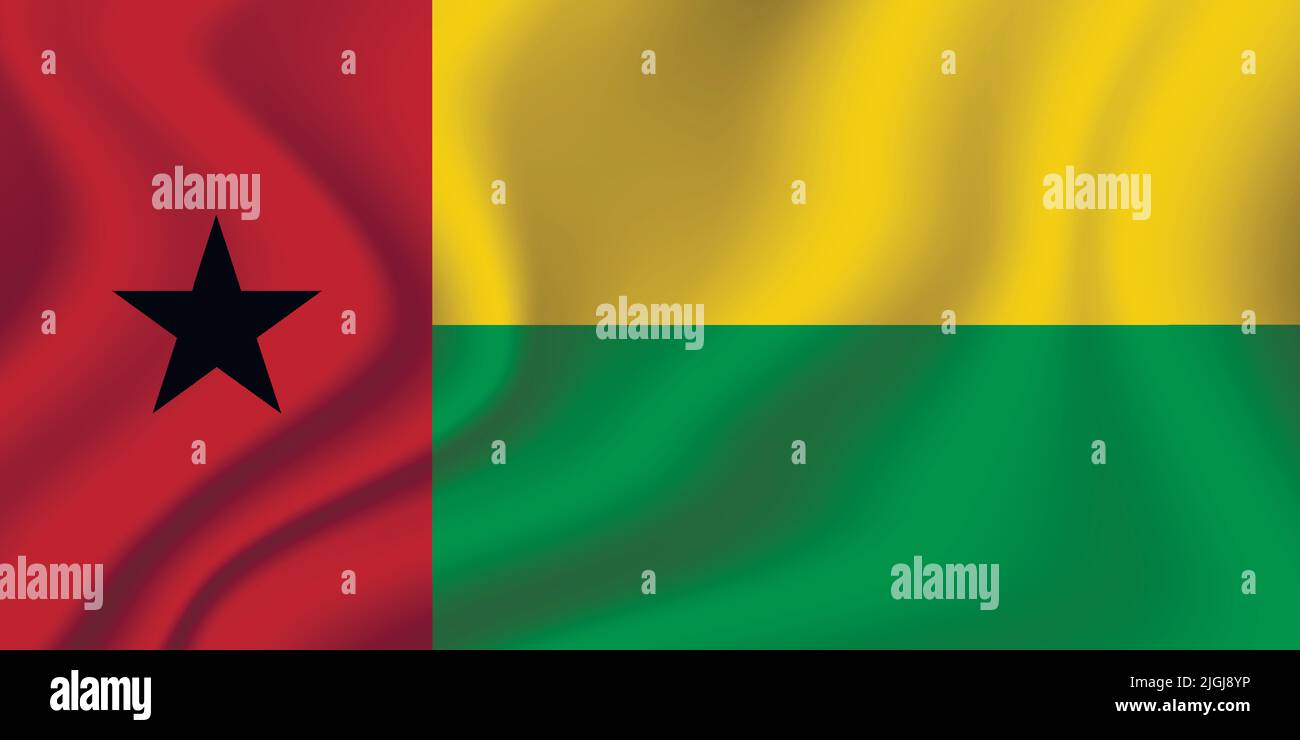 Flag of Guinea-Bissau. National symbol in official colors. Template ...