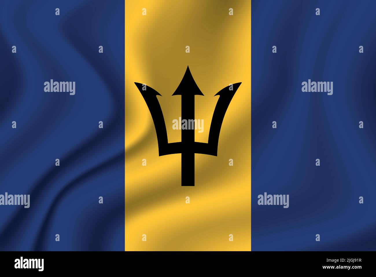 Flag of Barbados. National symbol in official colors. Template icon ...