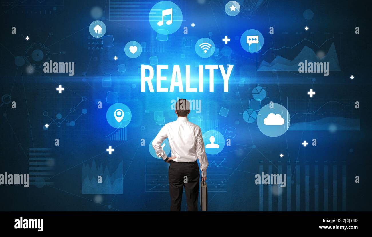 Rear view of a businessman Stock Photo - Alamy