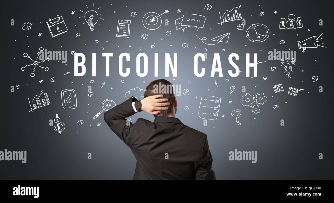 Rear view of a businessman Stock Photo - Alamy