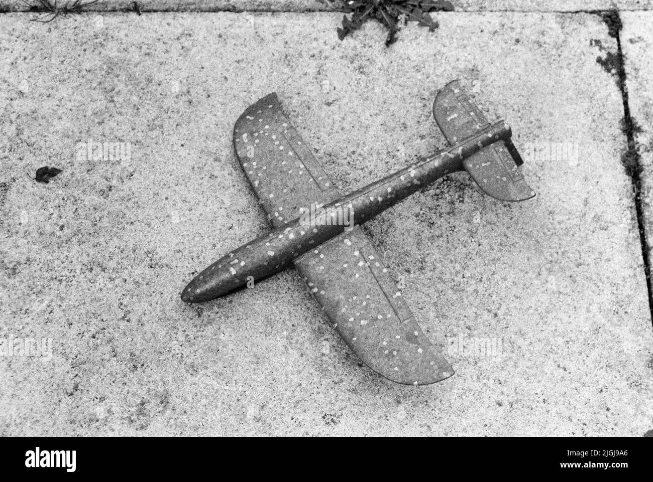 Toy foam throwing airplane Stock Photo - Alamy