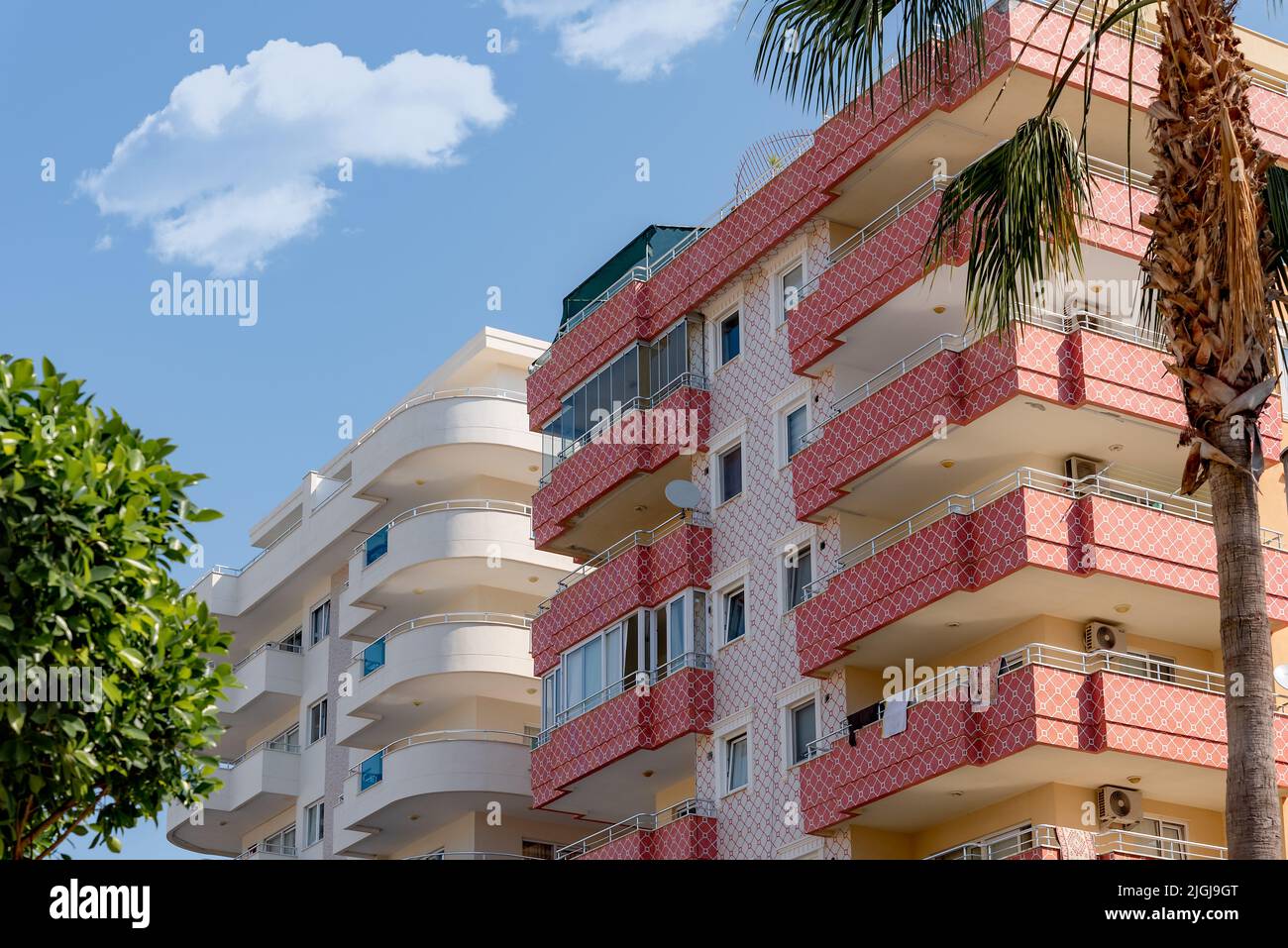 A number of typical Turkish residential buildings. Turkish architecture ...
