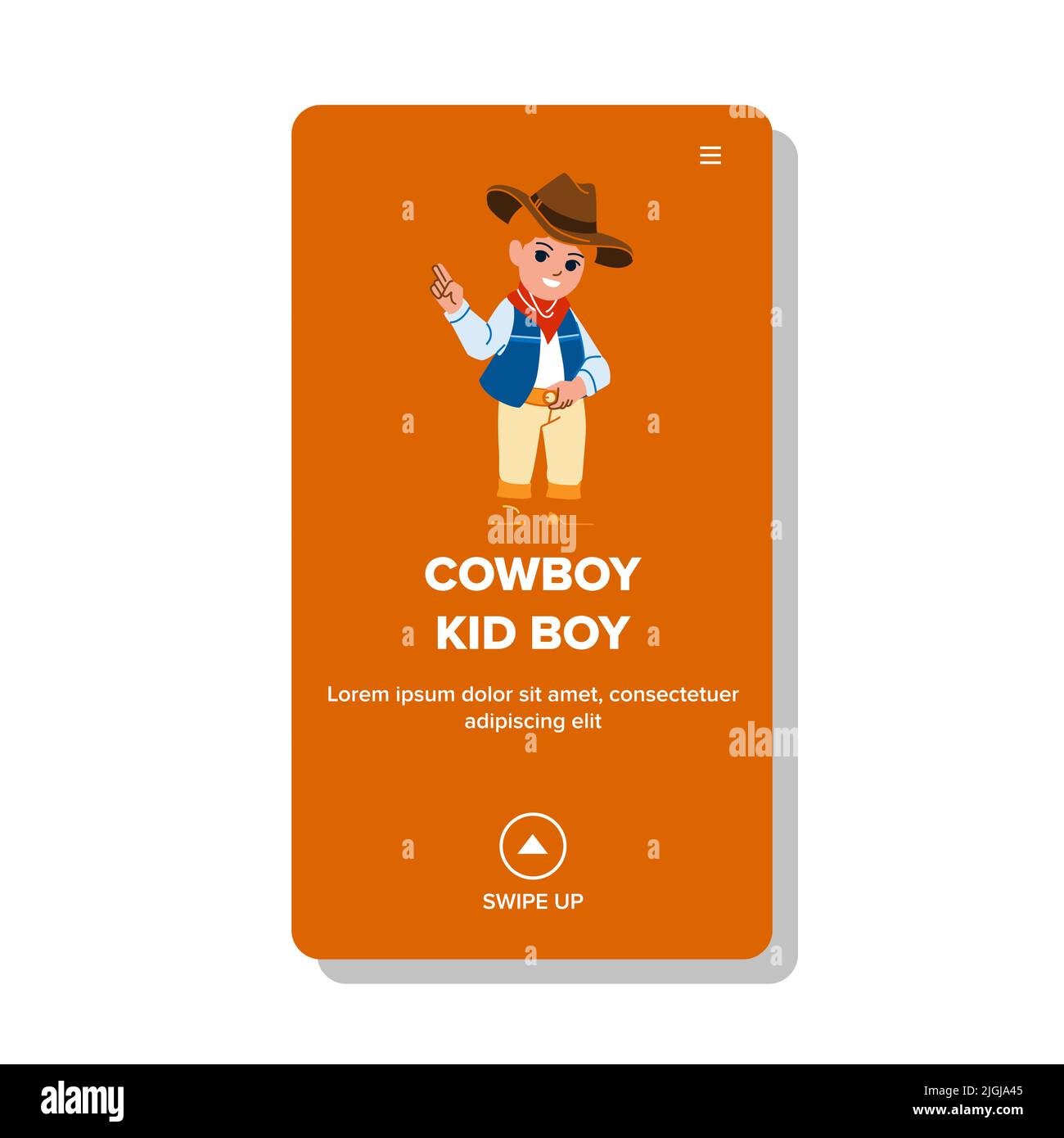 cowboy kid boy vector Stock Vector Image & Art - Alamy