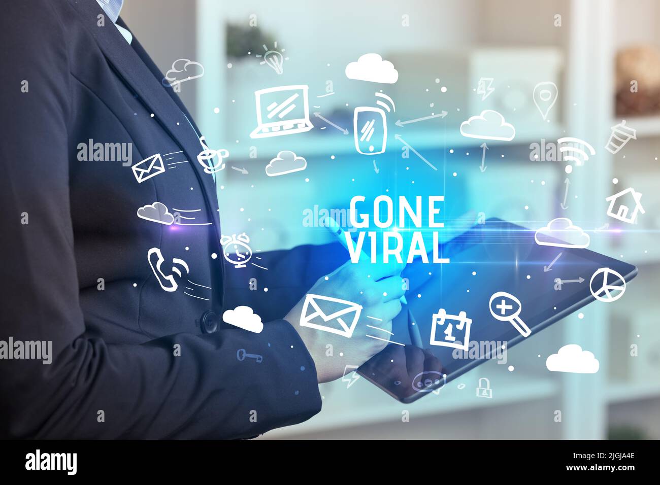 Close-up Of A Person Using Social Networking Stock Photo - Alamy