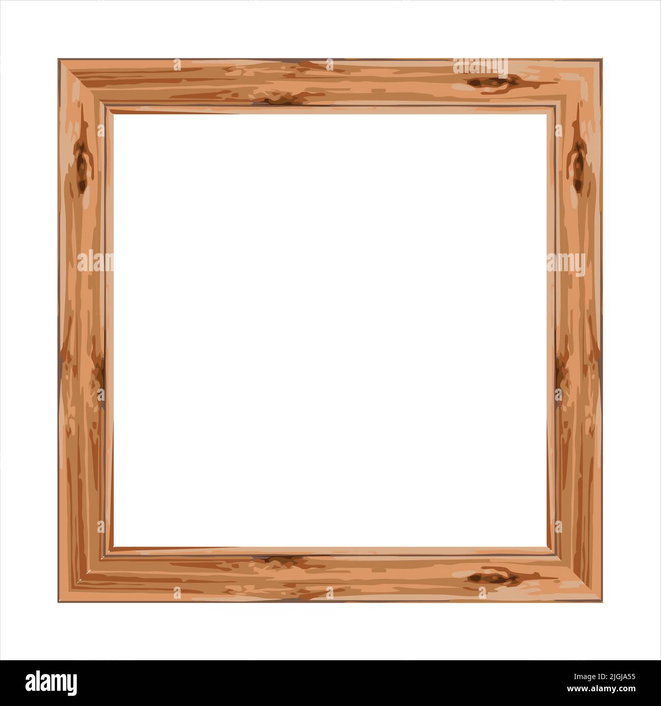 Minimalist square wooden frame. Vector Stock Vector Image & Art - Alamy