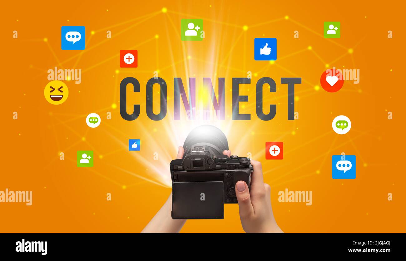 Using camera to capture social media content Stock Photo - Alamy