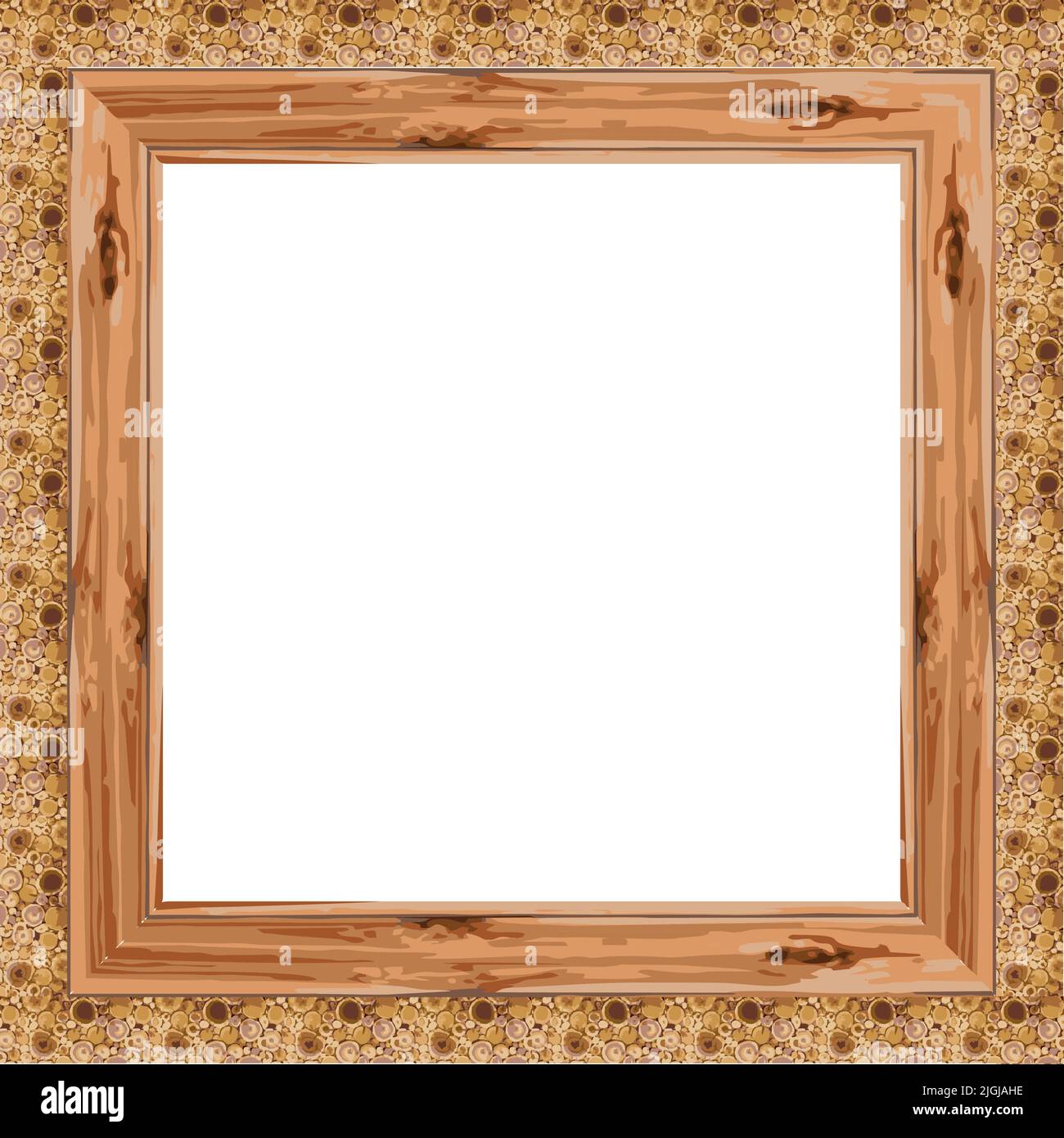Minimalist square wooden frame. Vector Stock Vector Image & Art - Alamy