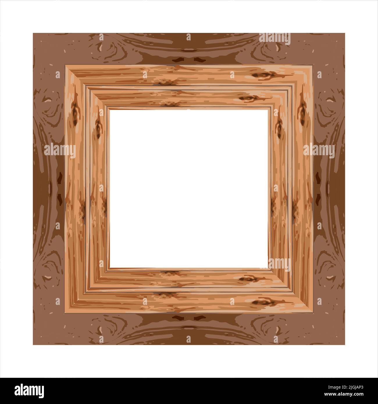Minimalist square wooden frame. Vector Stock Vector Image & Art - Alamy