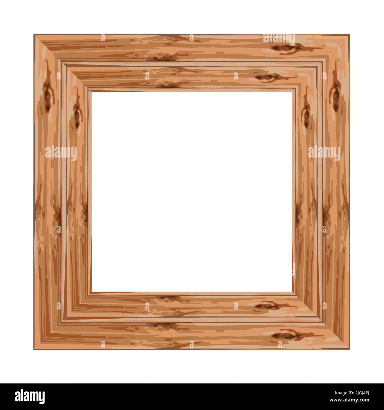 Minimalist square wooden frame. Vector Stock Vector Image & Art - Alamy