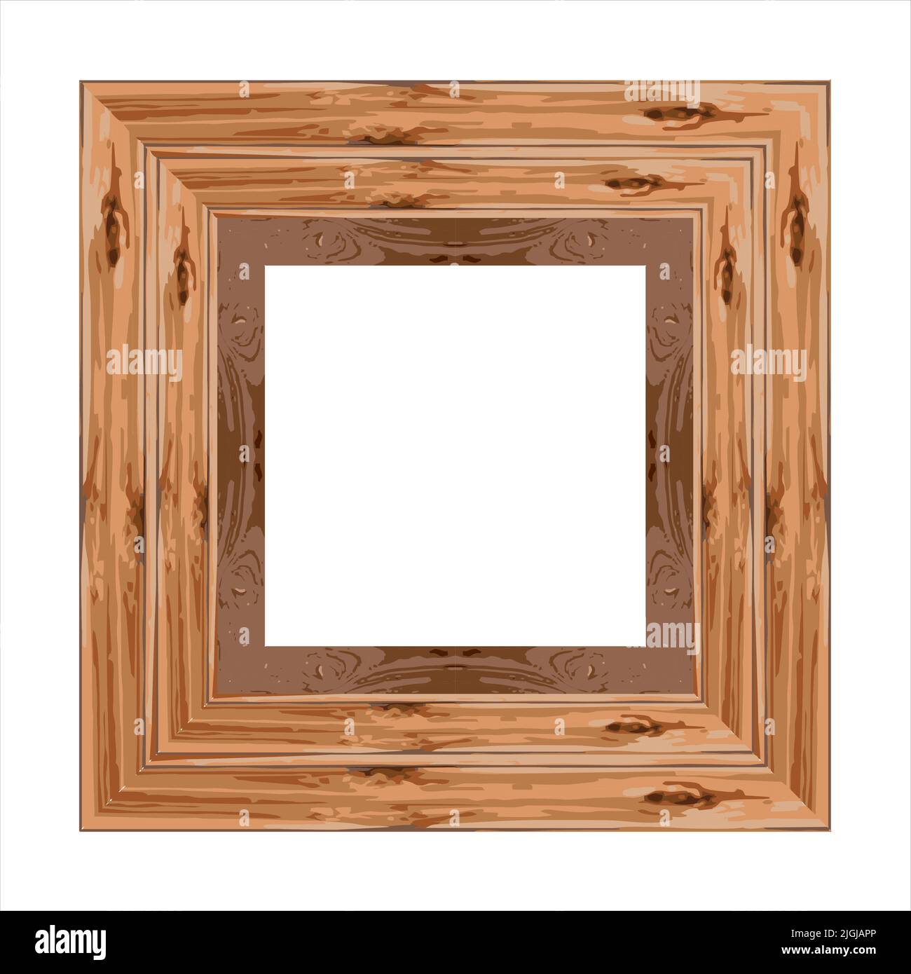 Minimalist square wooden frame. Vector Stock Vector Image & Art - Alamy
