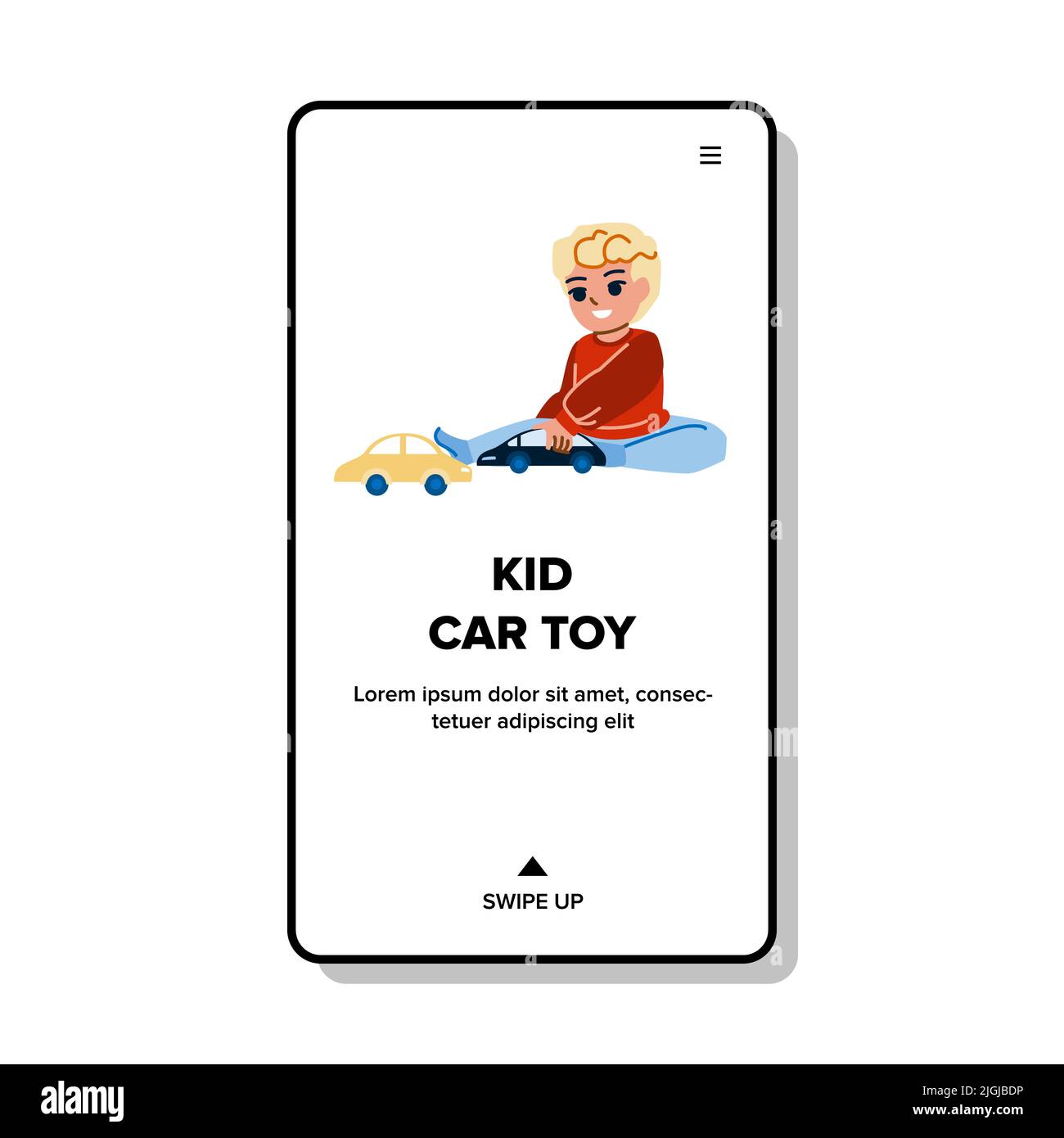 Child driving toy electric car Stock Vector Images - Alamy