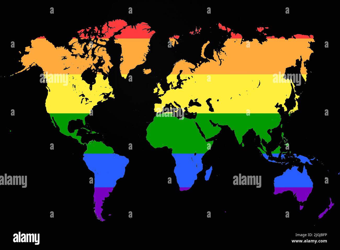World Map with different Colours an Shape Bavaria Germany Stock Photo ...