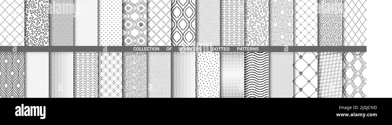 Set of vector seamless geometric dotted patterns for your designs and ...
