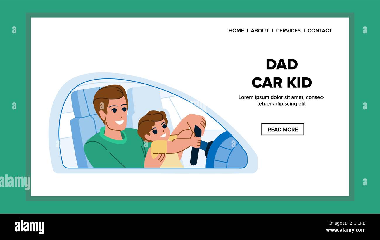 dad car kid vector Stock Vector Image & Art - Alamy