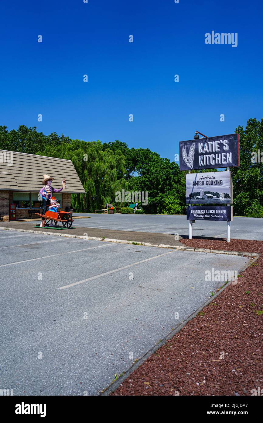 Ronks, PA, USA – July 10, 2022: Katie’s Kitchen is an Amish owned and ...