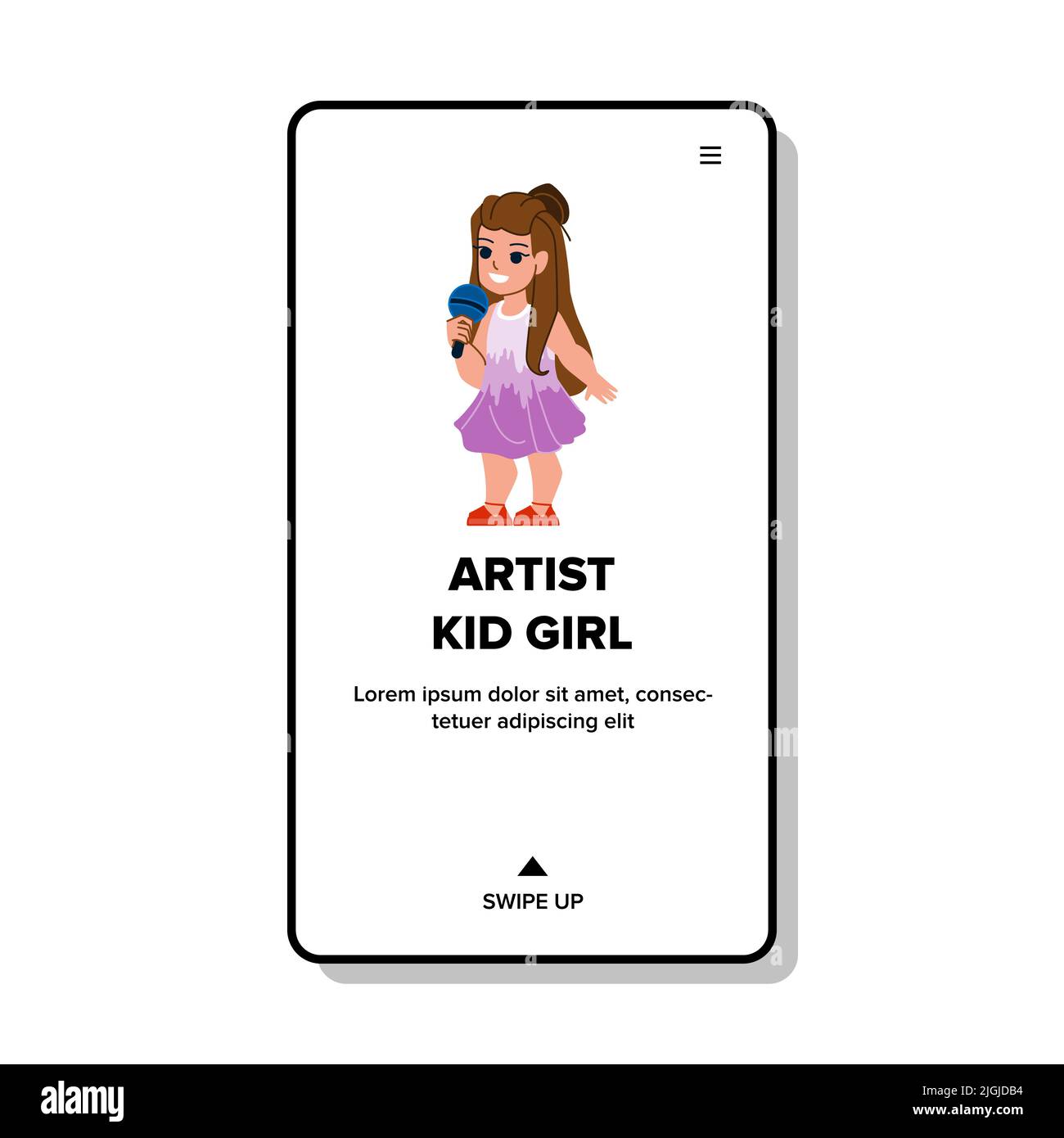 artist kid girl vector Stock Vector Image & Art - Alamy