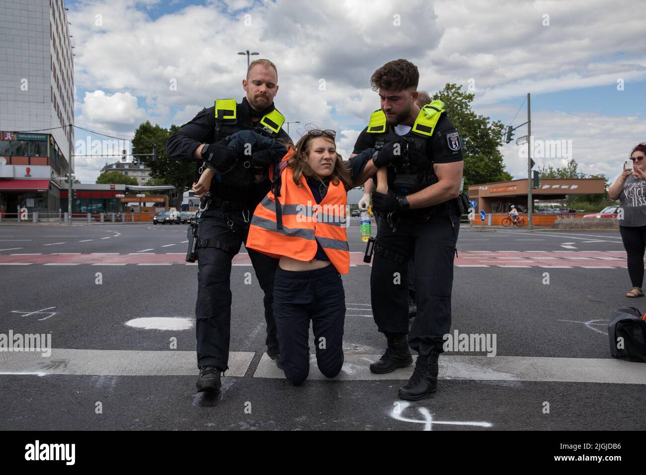 Climate activists from the Letzte Generation, Last Generation, movement ...
