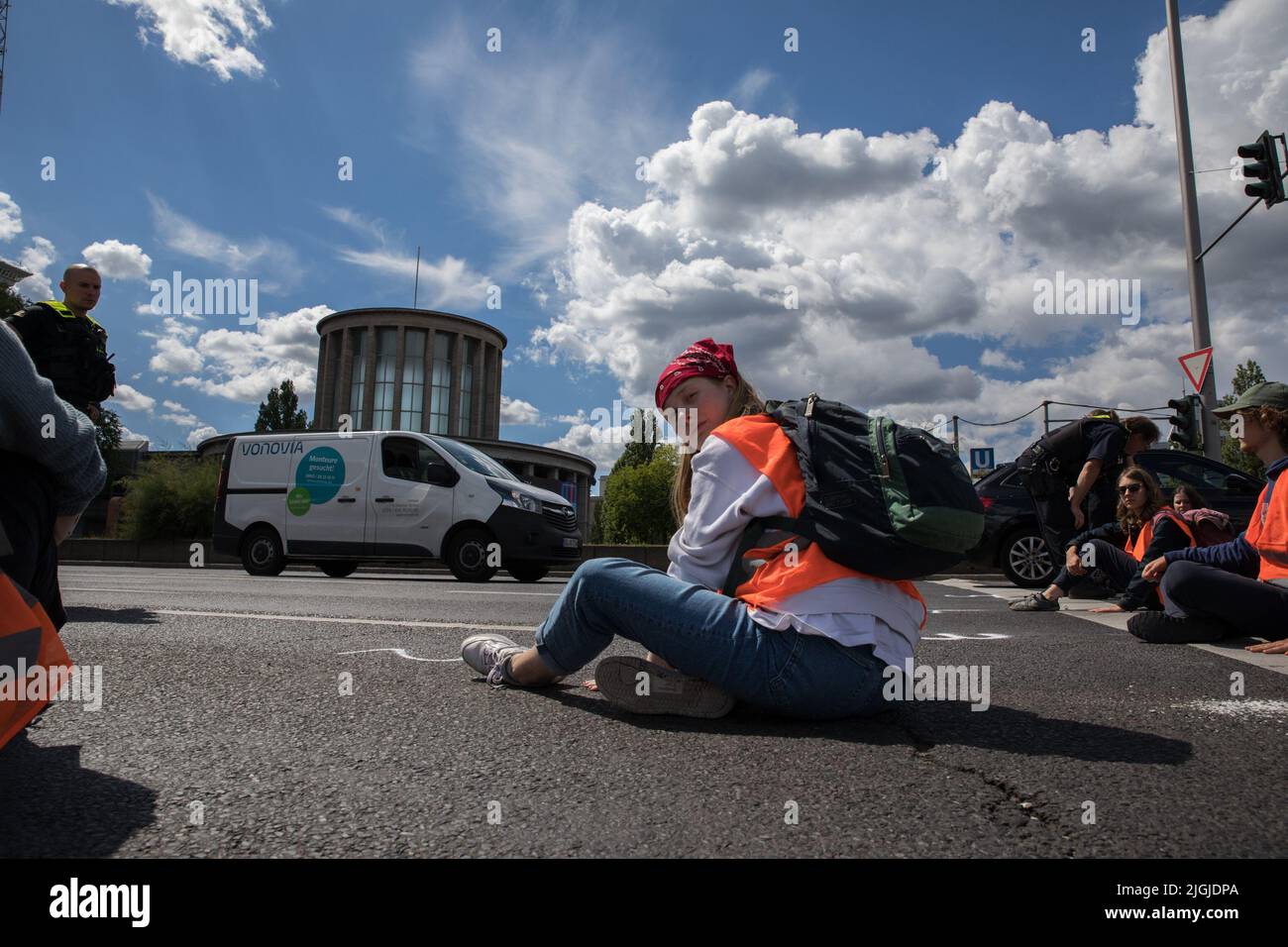 Climate activists from the Letzte Generation, Last Generation, movement ...
