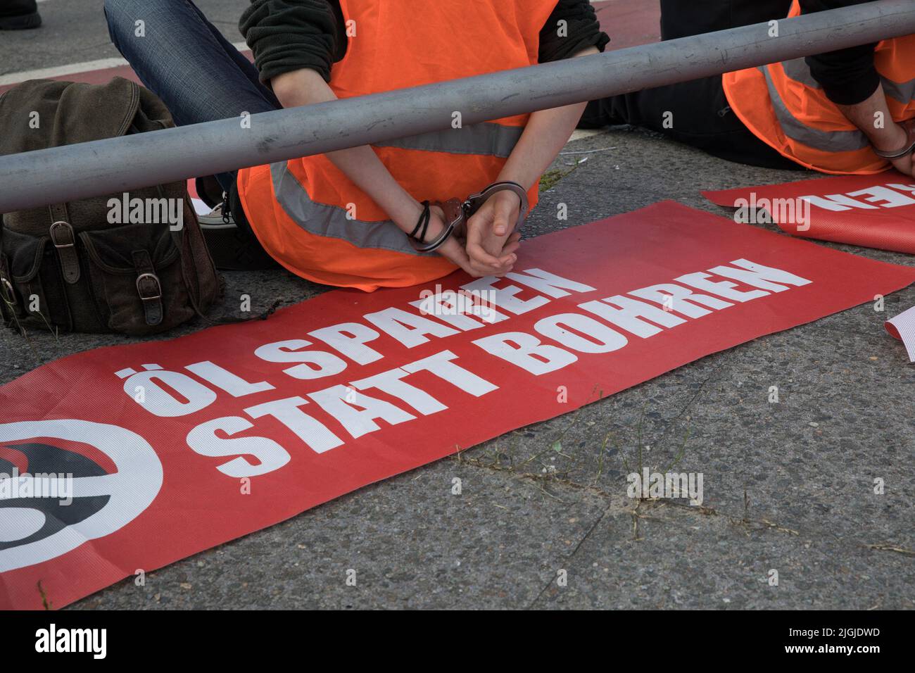 Climate activists from the Letzte Generation, Last Generation, movement ...
