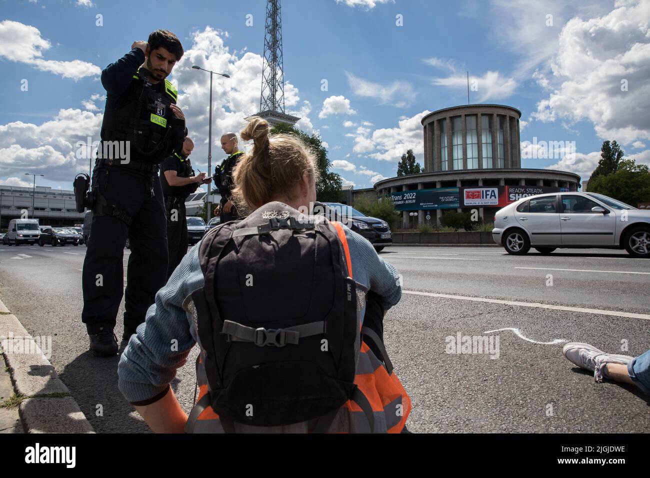 Climate activists from the Letzte Generation, Last Generation, movement ...