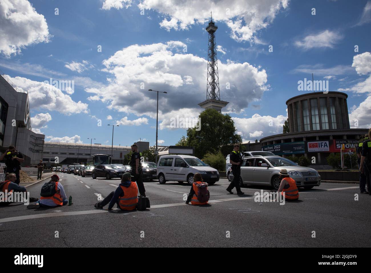 Climate activists from the Letzte Generation, Last Generation, movement ...