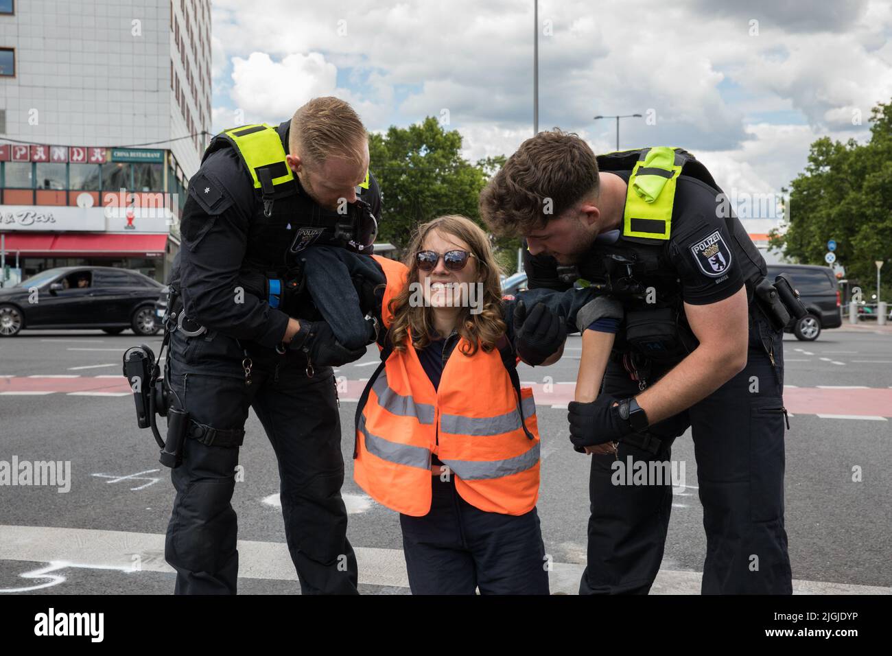 Climate activists from the Letzte Generation, Last Generation, movement ...