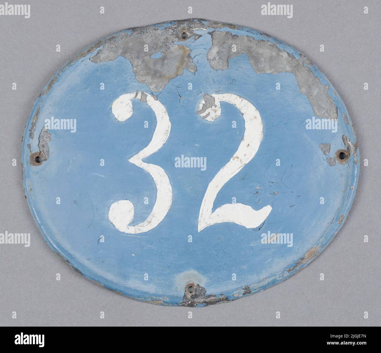 Gatunummerskylt Sign, street number sign of galvanized sheet metal ...