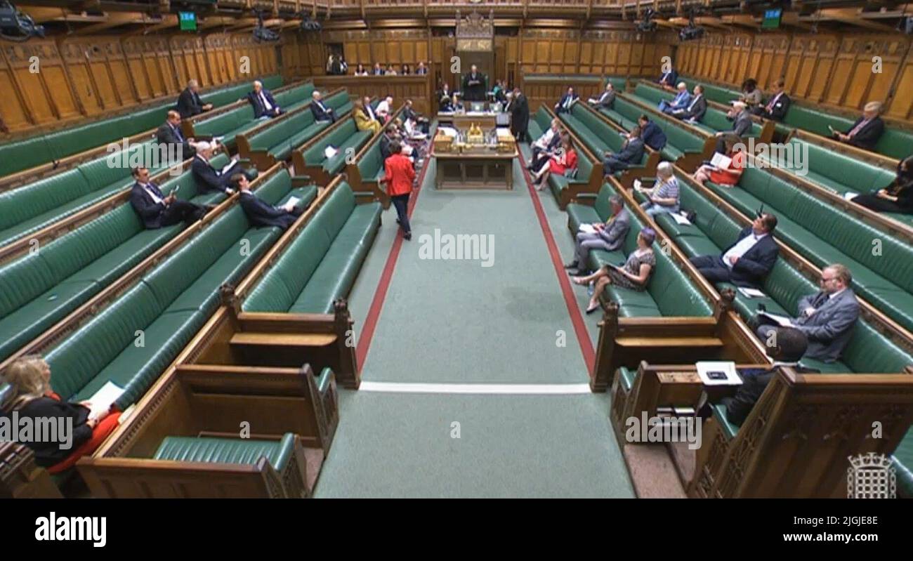 House of commons chamber benches hi-res stock photography and images ...