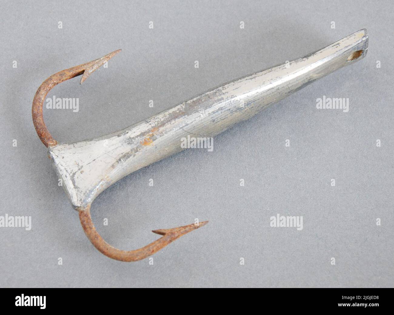 Pilk Pilk, cod pilk. Anchor shaped. Silver -colored lead, with two cast ...