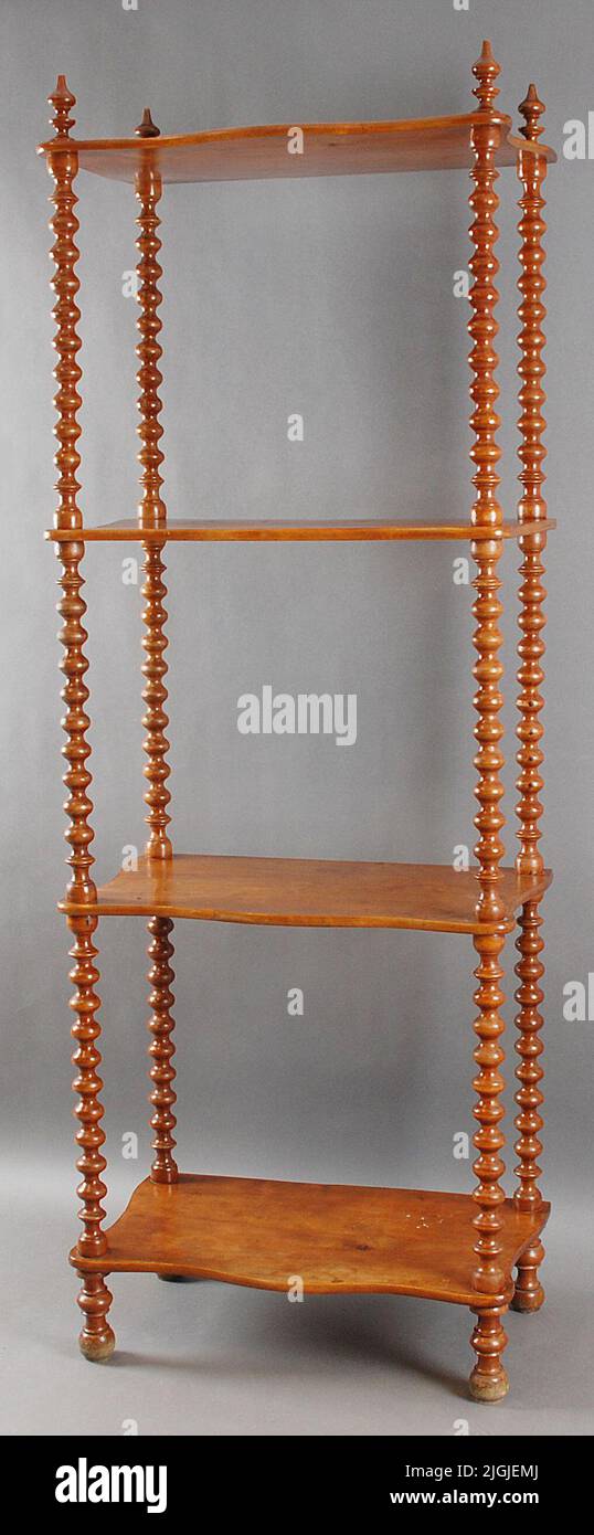 Hylla Shelf, floor shelf without back piece. Turned posts in corners ...